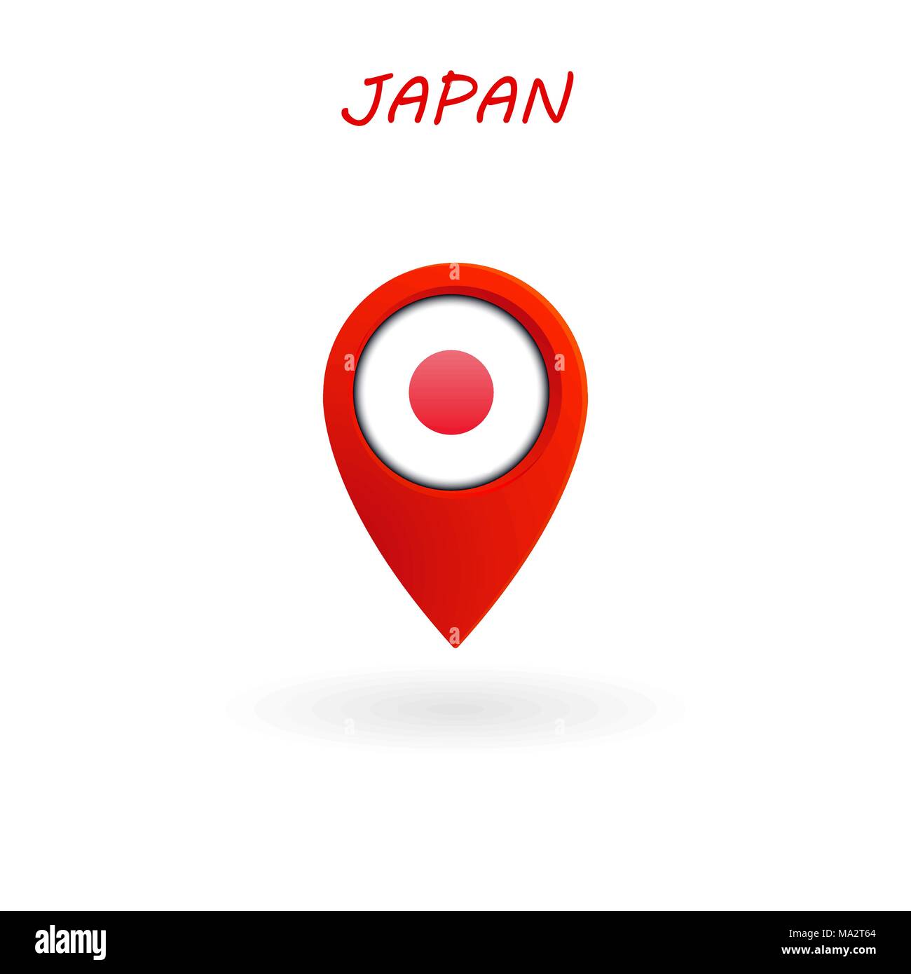 Location Icon for Japan Flag, Vector, Illustration, Eps File Stock ...