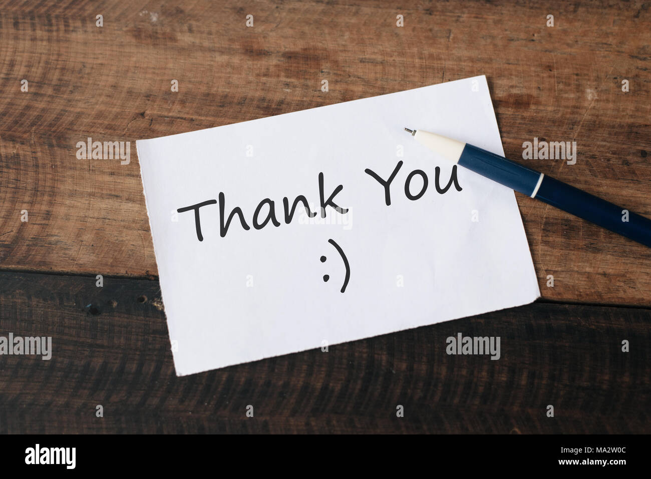 White paper note written word THANK YOU. Appreciation concept Stock ...