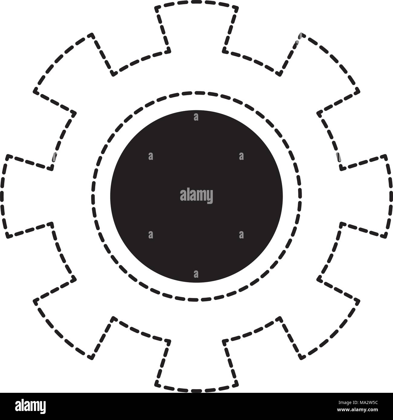 gear wheel icon over white background, vector illustration Stock Vector ...