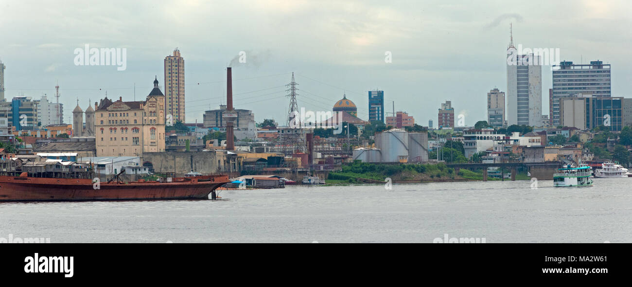 the city of Manaus seen from the Amazon River Stock Photo - Alamy