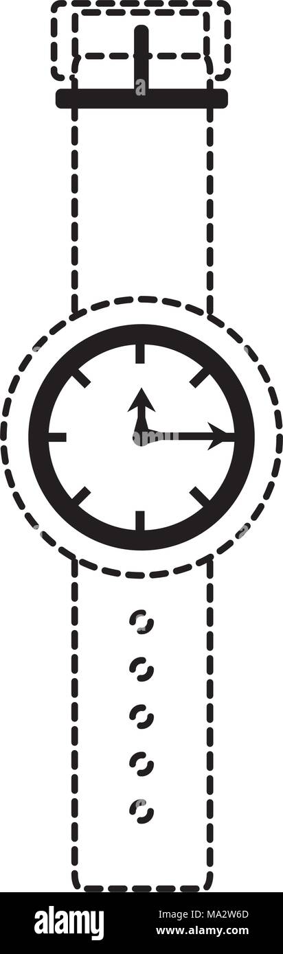 watch icon over white background, vector illustration Stock Vector ...