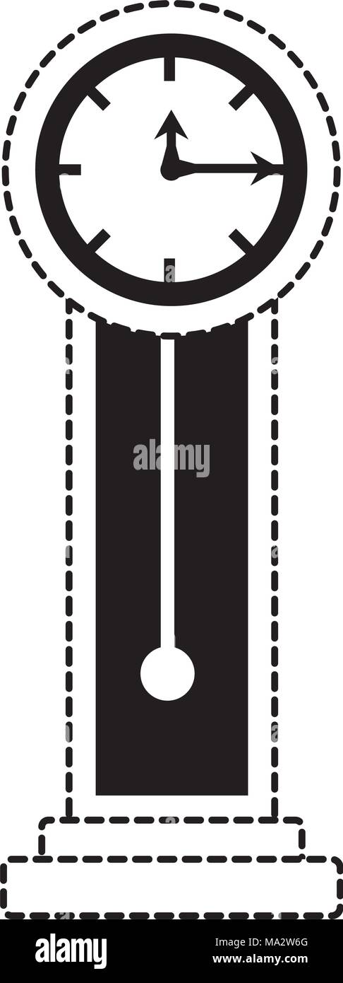 antique clock icon over white background, vector illustration Stock ...