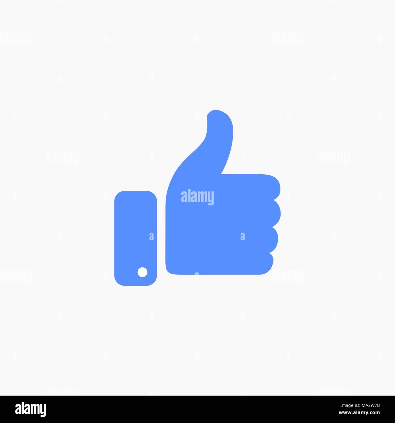Thumb up symbol, finger up icon vector illustration. Like hand sign ...