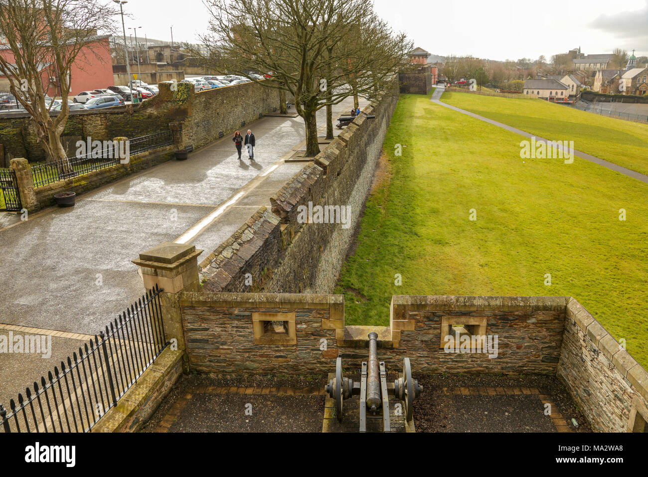 Derry, Londonderry and the River Foyle, Northern Ireland Stock Photo ...