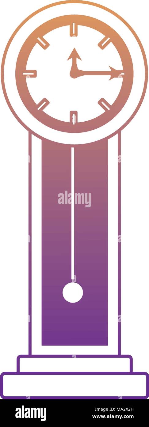 antique clock icon over white background, colorful design. vector ...