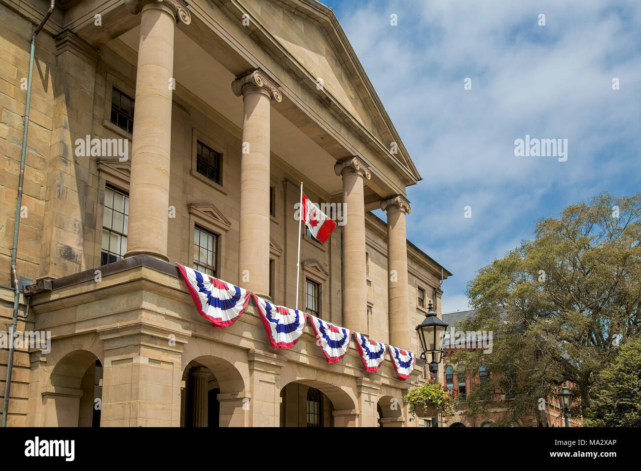 Province House in downtown Charlottetown, Prince Edward Island. It is ...