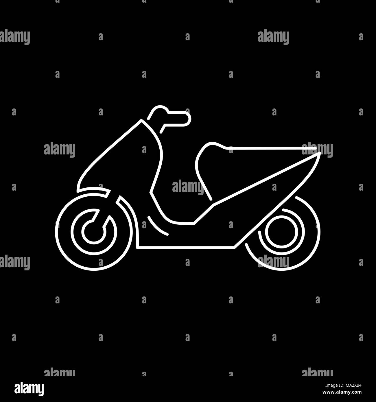 Motorcycle, motorbike icon simple flat vector illustration Stock Vector ...