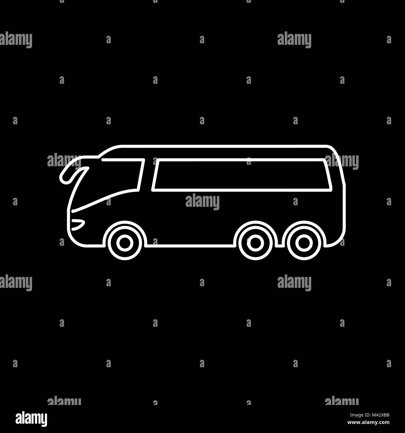 Shuttle bus icon simple flat vector illustration Stock Vector Image ...