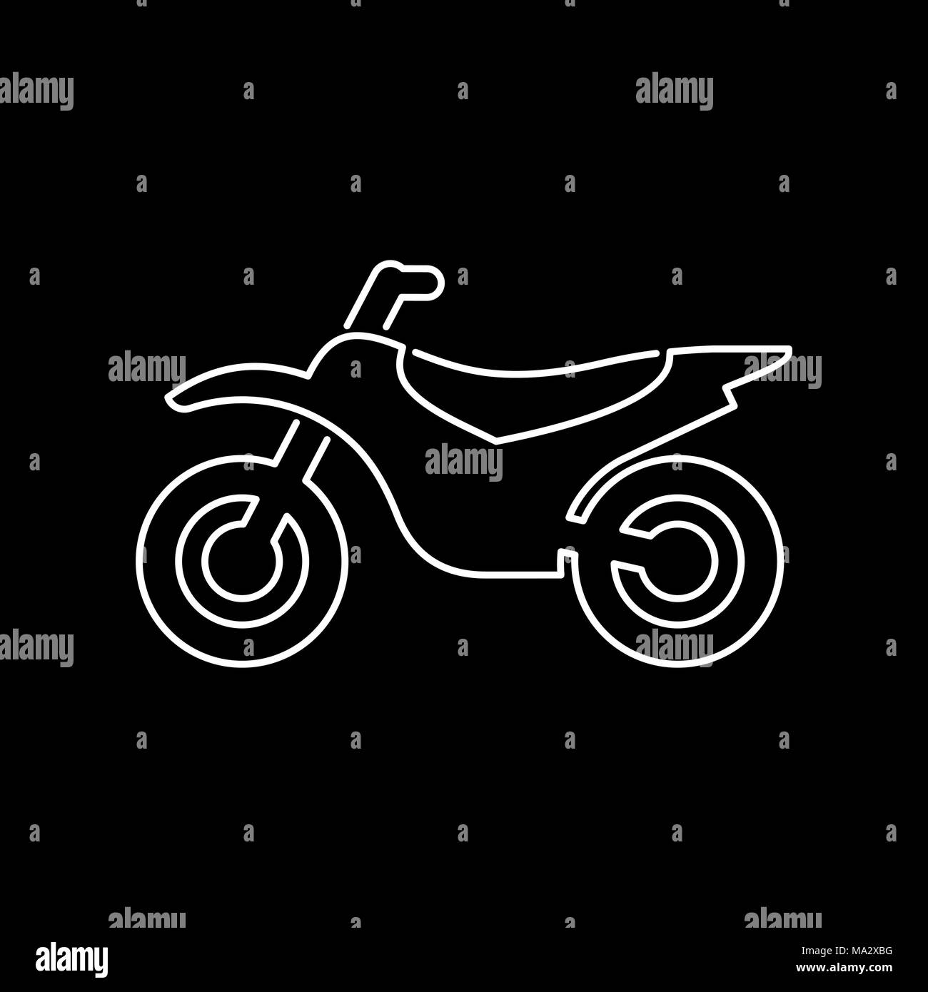 Motorcycle, motorbike icon simple flat vector illustration Stock Vector ...