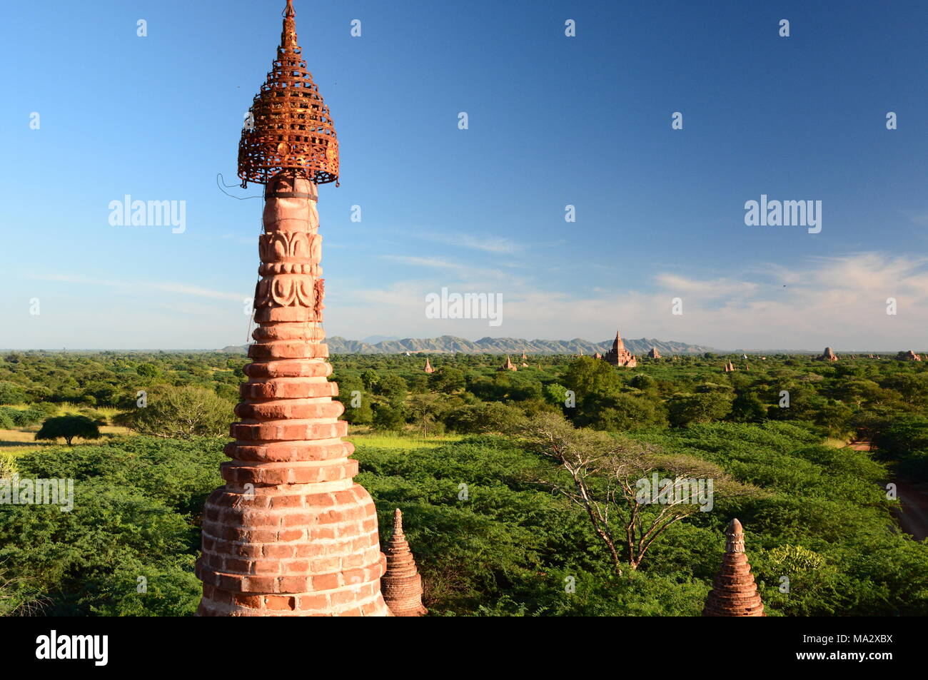 Panorama of the plain. Bagan. Mandalay region. Myanmar Stock Photo - Alamy