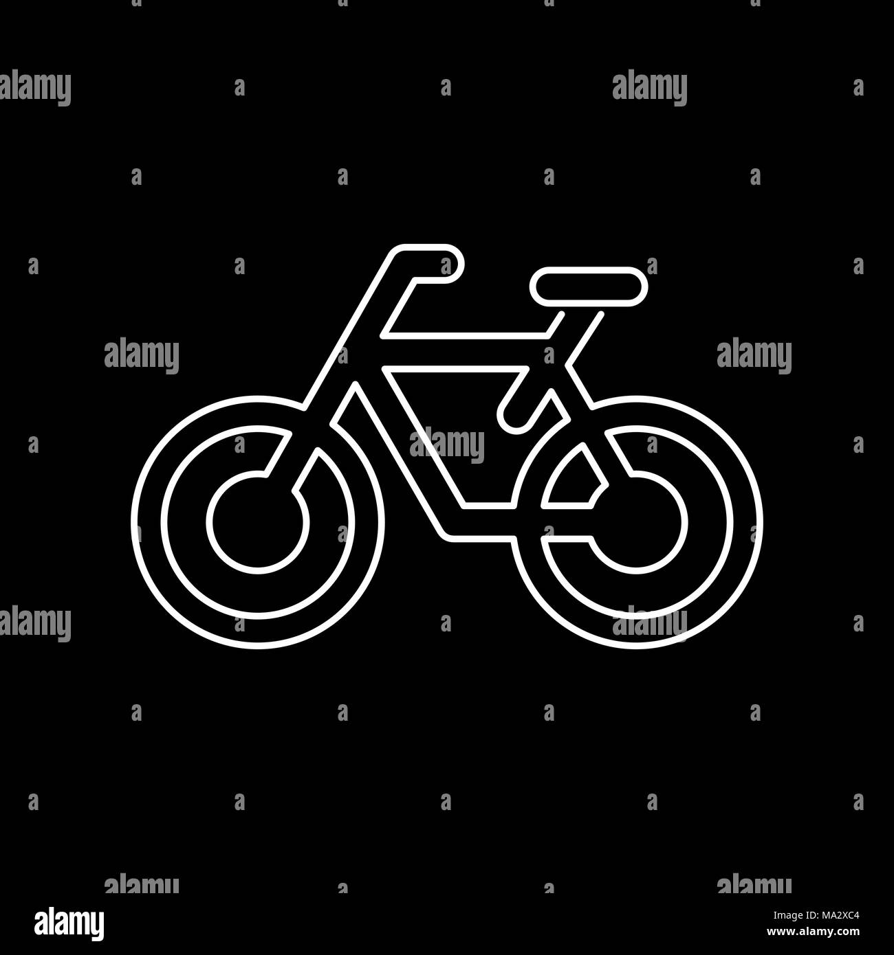 Bicycle icon simple flat vector illustration Stock Vector Image & Art ...