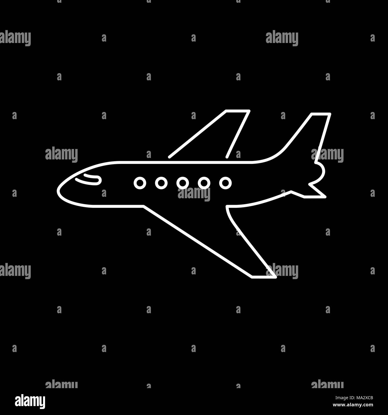 Plane icon simple flat vector illustration Stock Vector Image & Art - Alamy