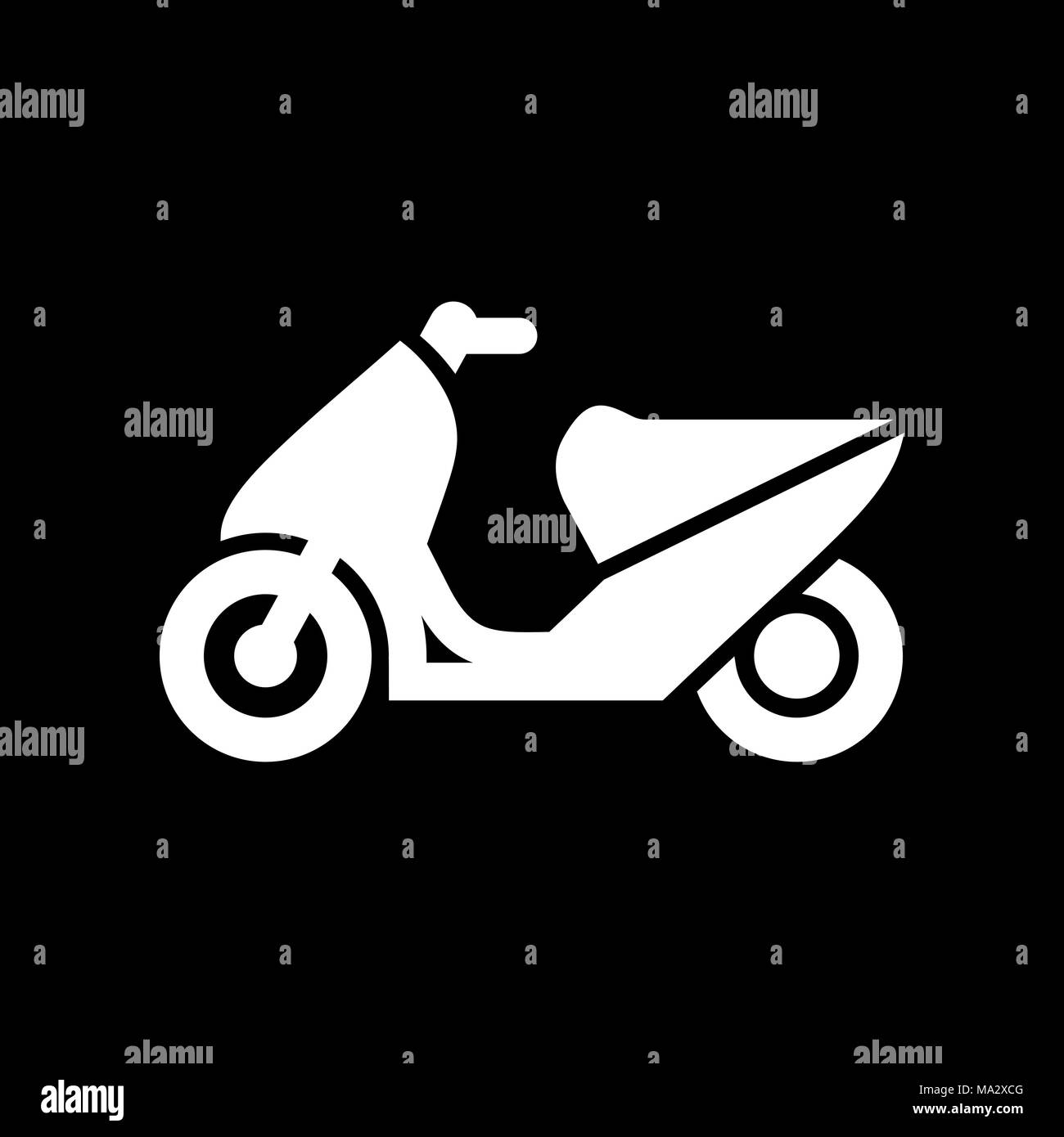 Motorcycle, motorbike icon simple flat vector illustration Stock Vector ...