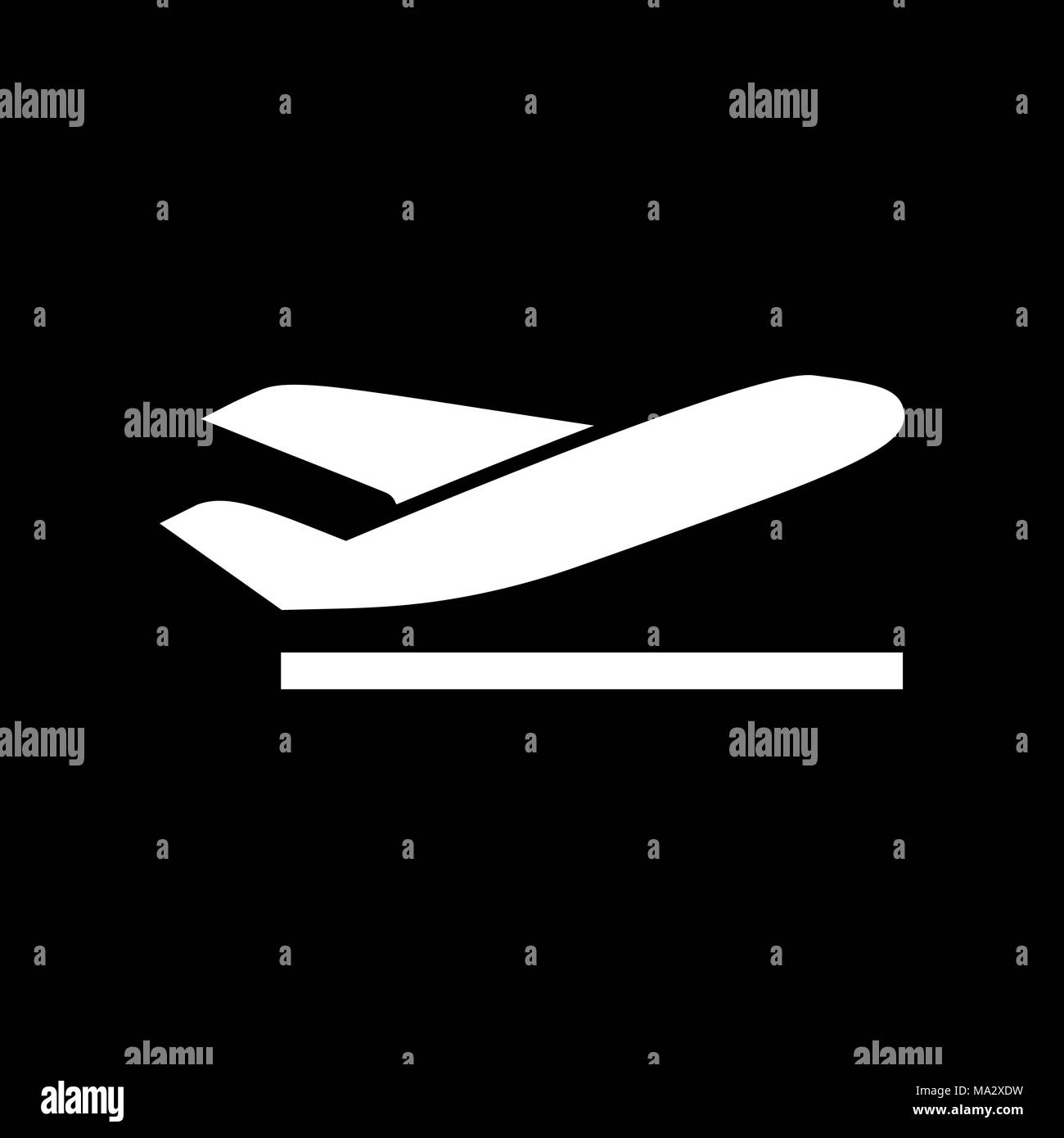 Plane icon simple flat vector illustration Stock Vector Image & Art - Alamy