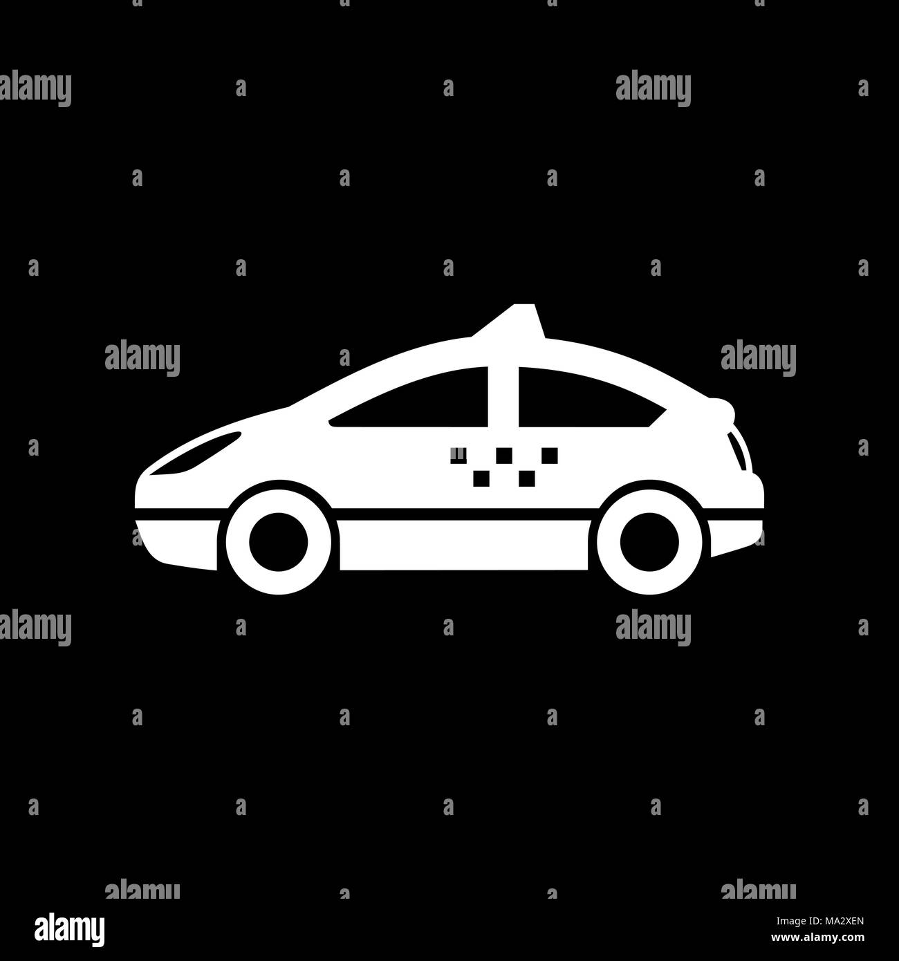 Taxi icon car simple flat vector illustration Stock Vector Image & Art ...