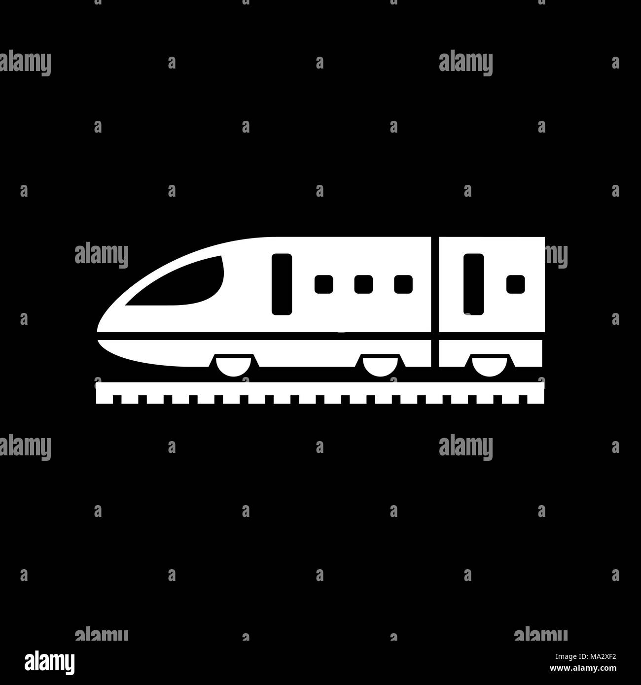Train icon simple flat vector illustration. Speed train sign Stock ...