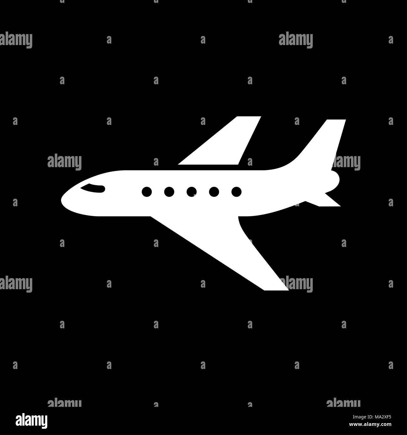 Plane icon simple flat vector illustration Stock Vector Image & Art - Alamy