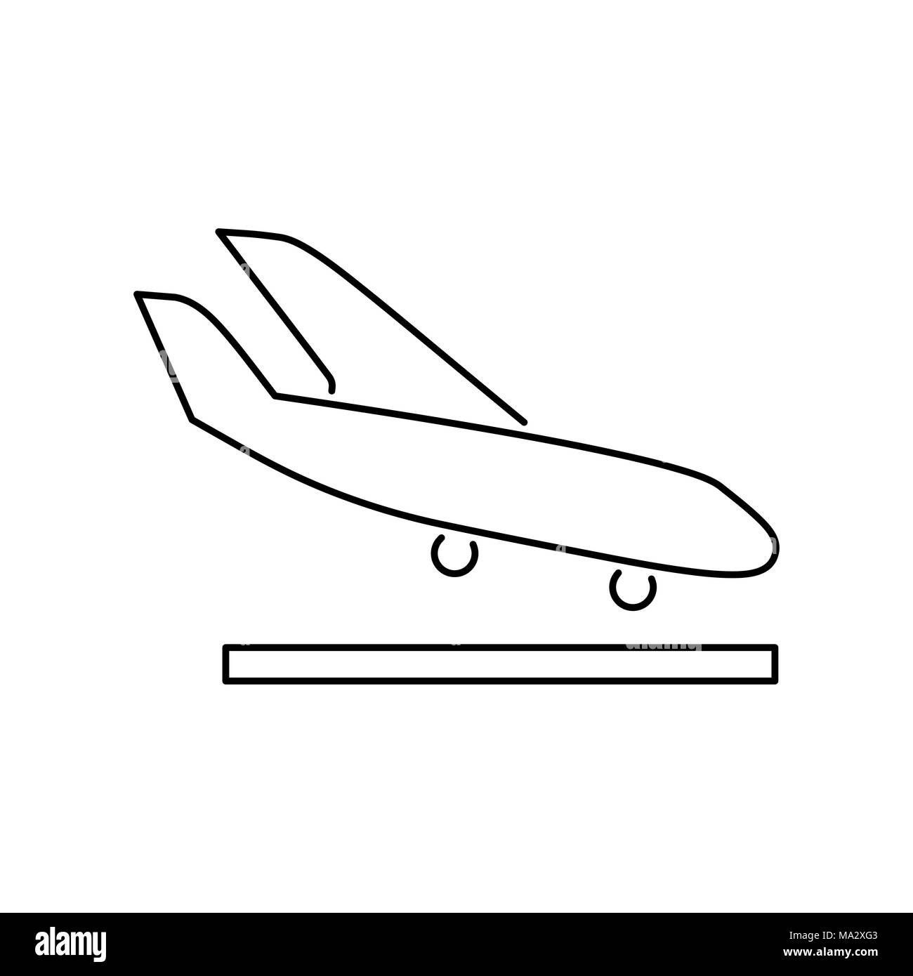 Plane icon simple flat vector illustration Stock Vector Image & Art - Alamy