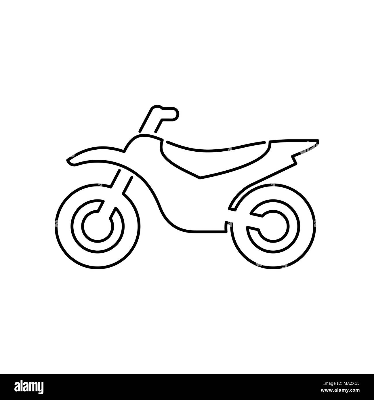 Motorcycle, motorbike icon simple flat vector illustration Stock Vector ...
