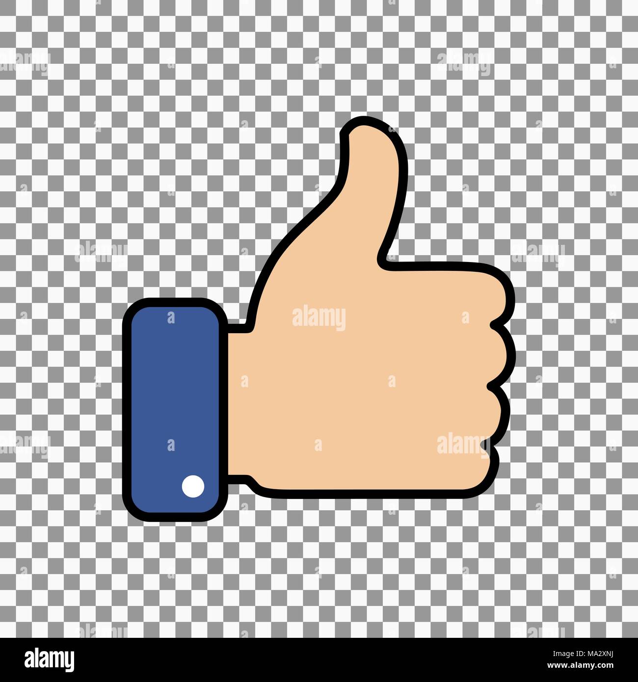 Thumb up symbol, finger up icon vector illustration. Like sign Stock ...