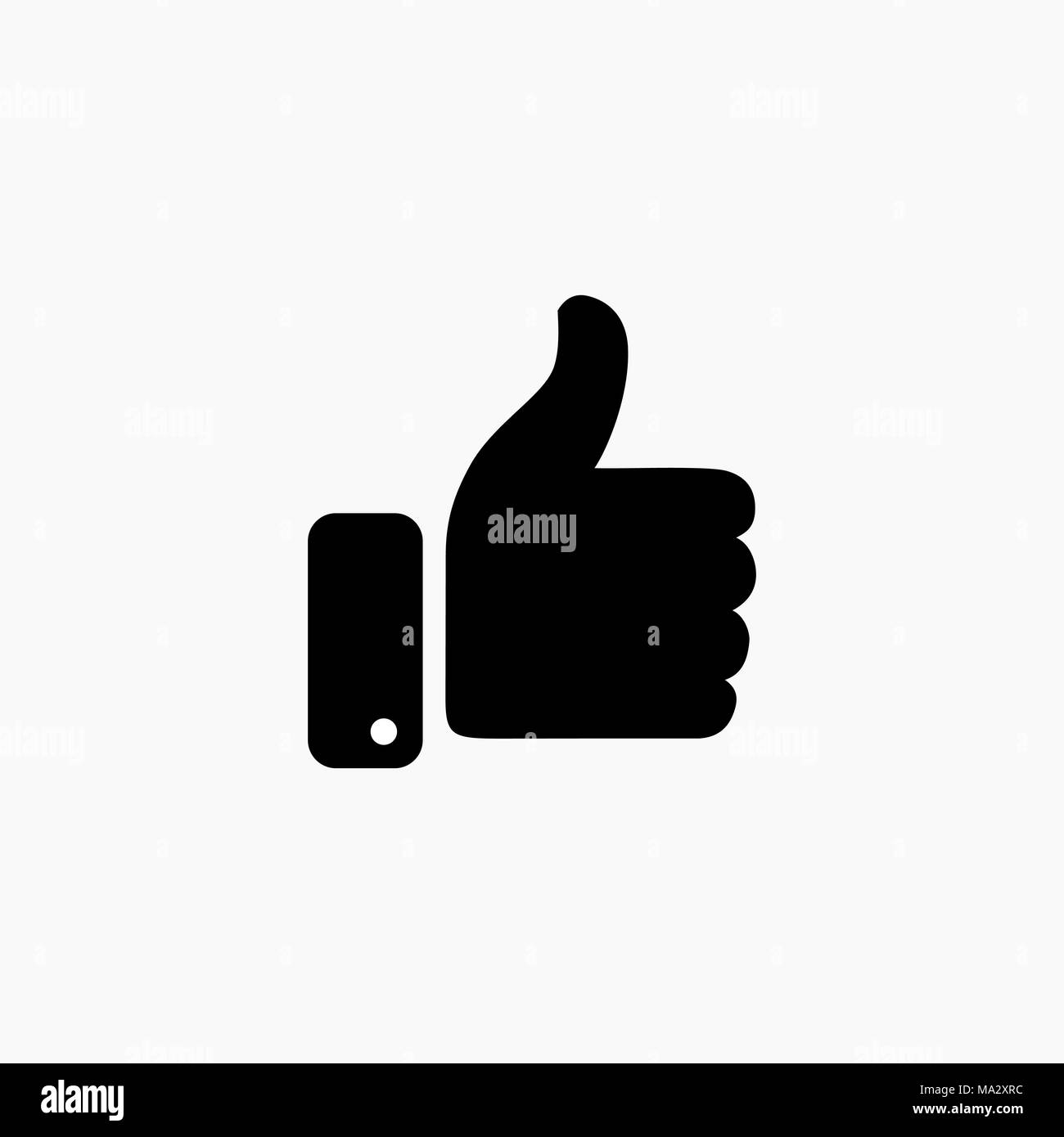 Thumb up symbol, finger up icon vector illustration. Like sign Stock ...