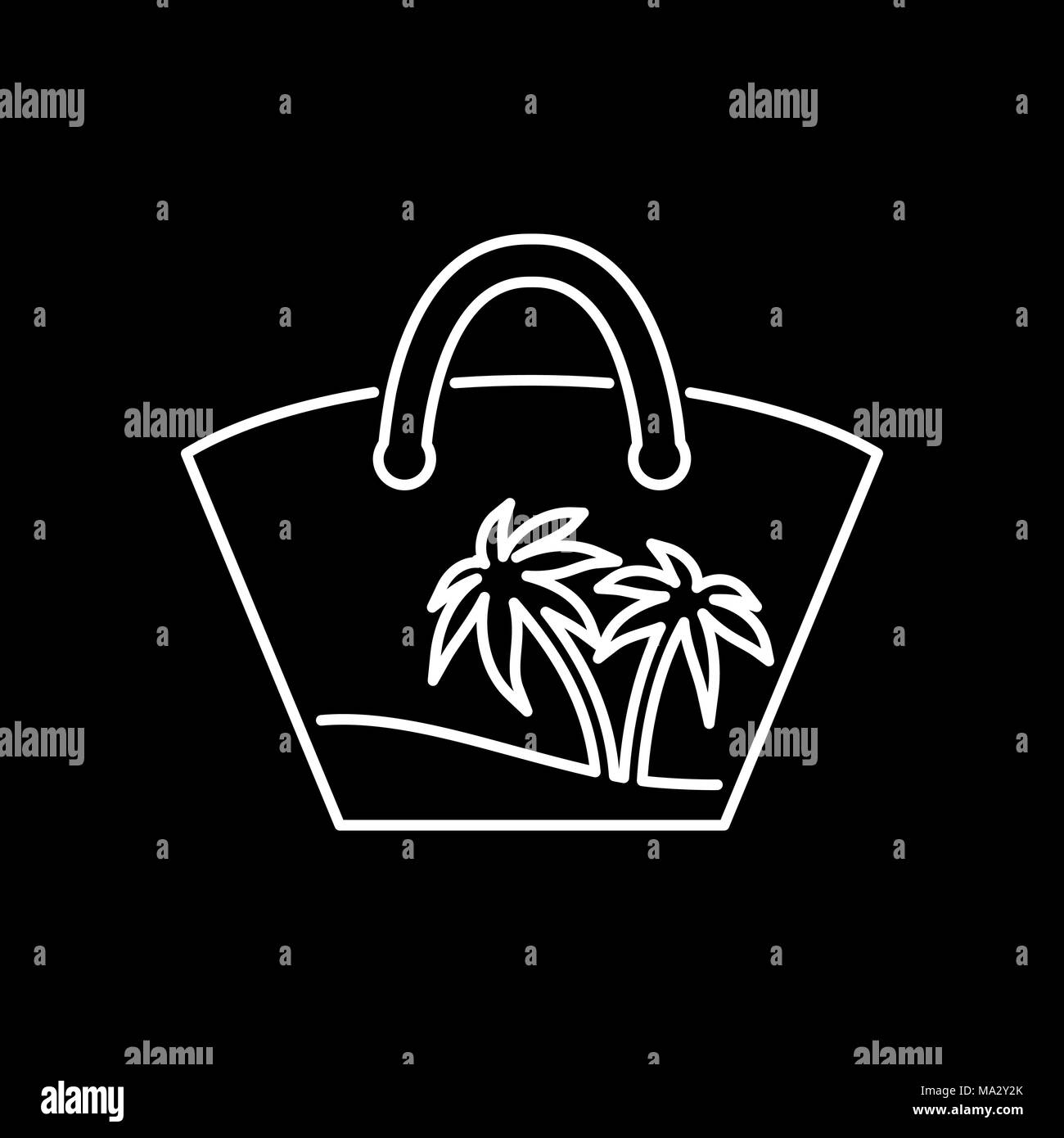 Beach bag icon. Beach and vacation icon vector illustration Stock ...
