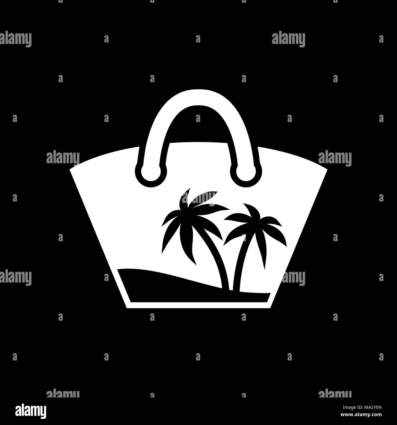 Beach bag icon. Beach and vacation icon vector illustration Stock ...