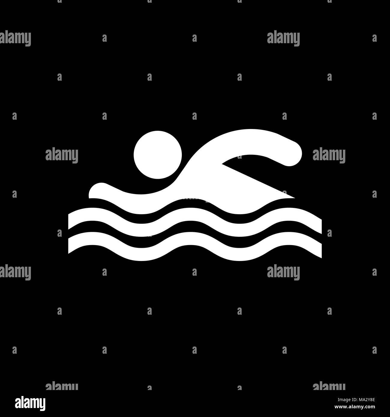 Swimmer icon. Beach and vacation icon illustration Stock Vector Image ...