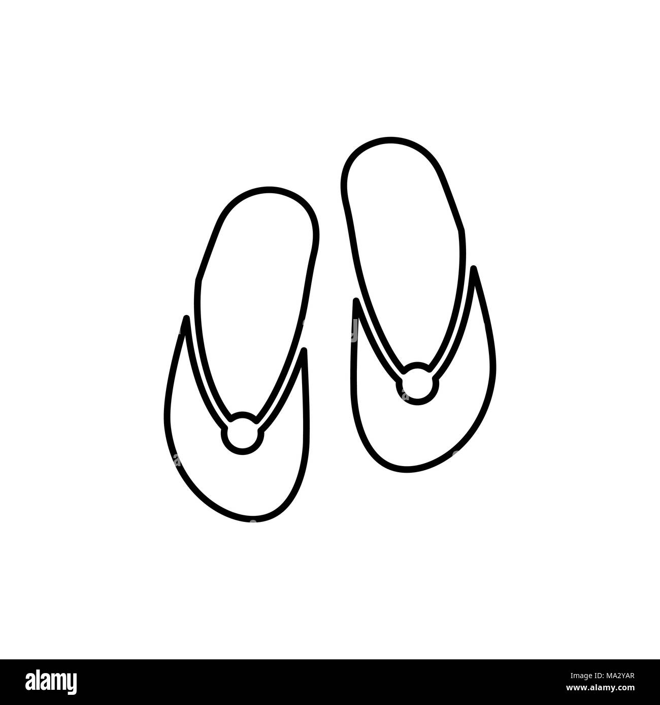 Flip flops icon. Beach and vacation icon illustration Stock Vector Image & Art - Alamy