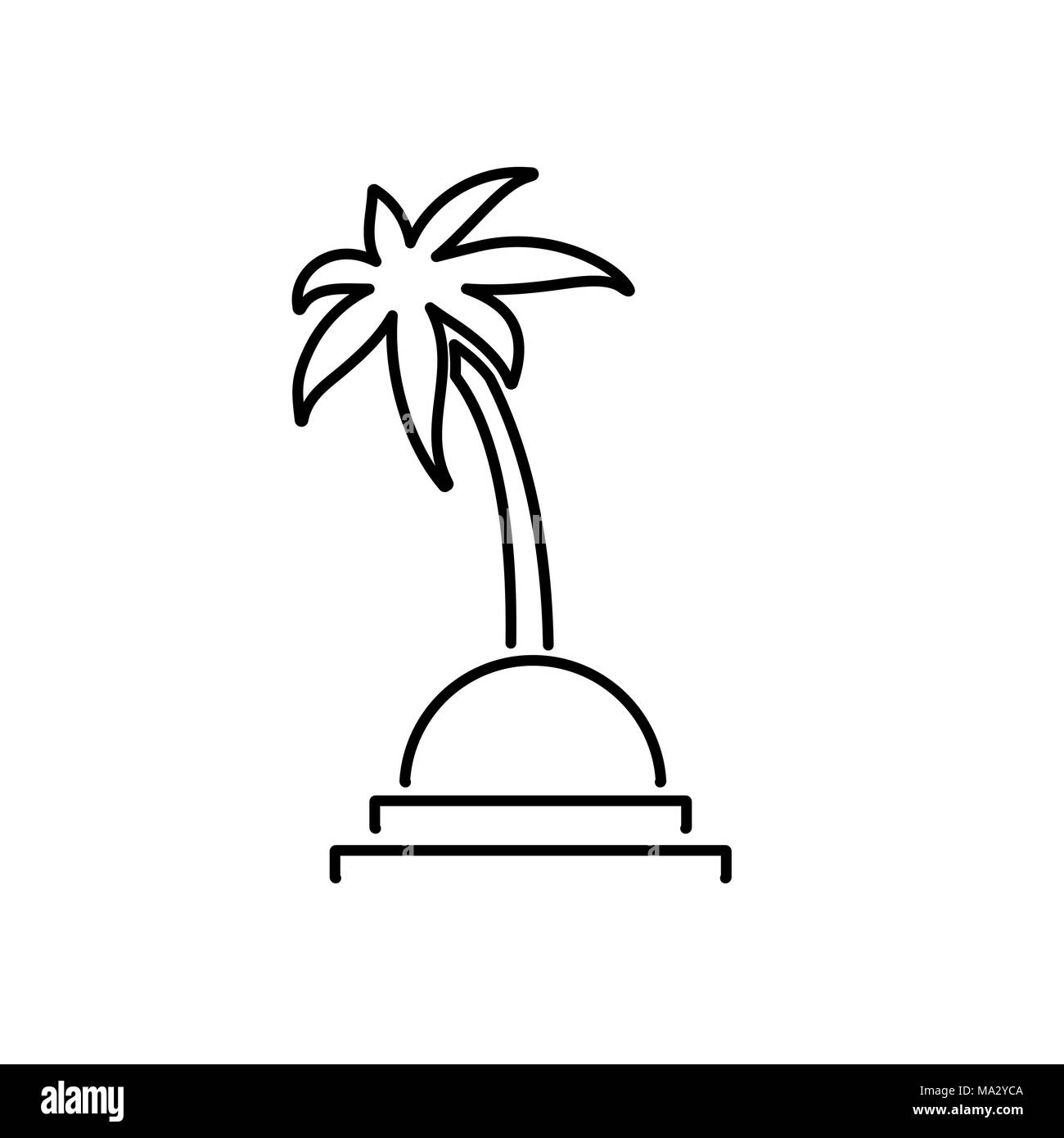 Palm trees icon. Beach and vacation icon illustration Stock Vector ...