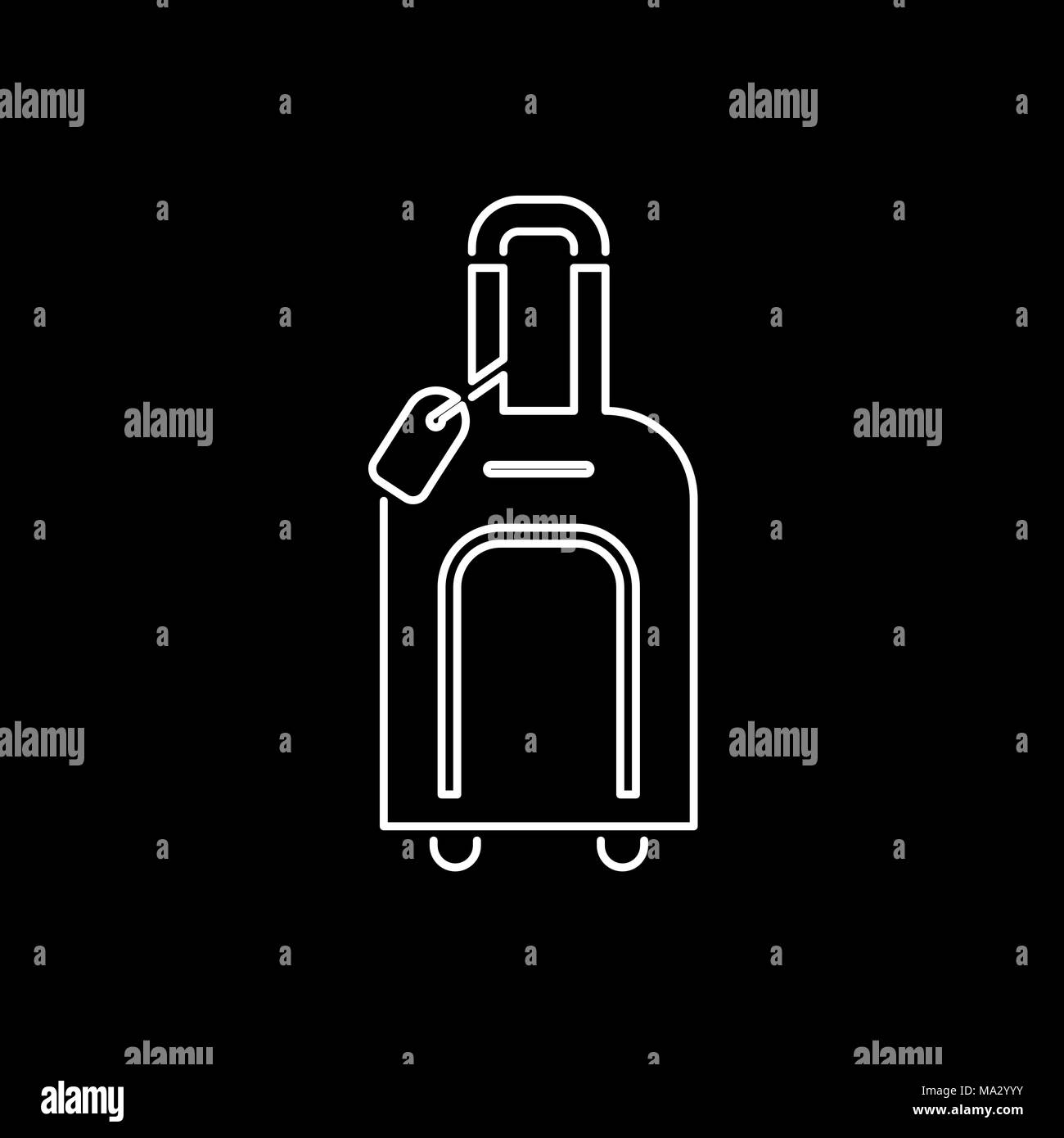 Luggage icon simple flat style vector illustration. Baggage symbol ...