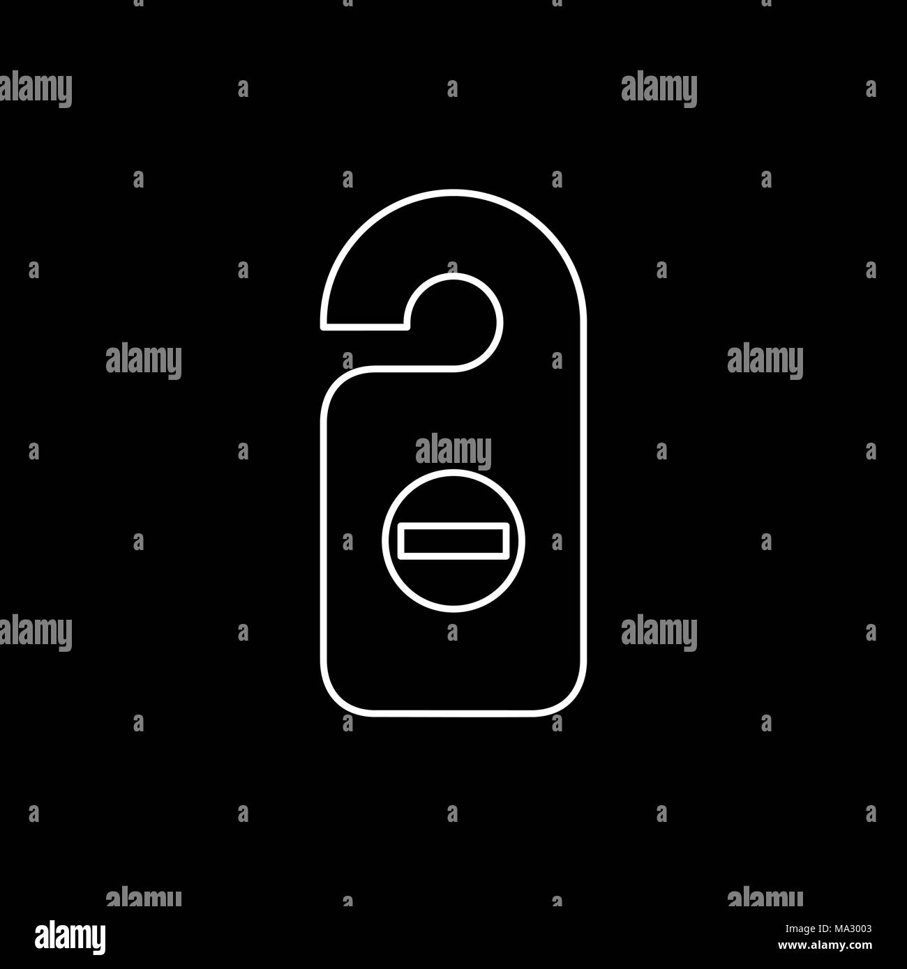 Room tag icon simple flat style vector illustration. Door tag, door ...