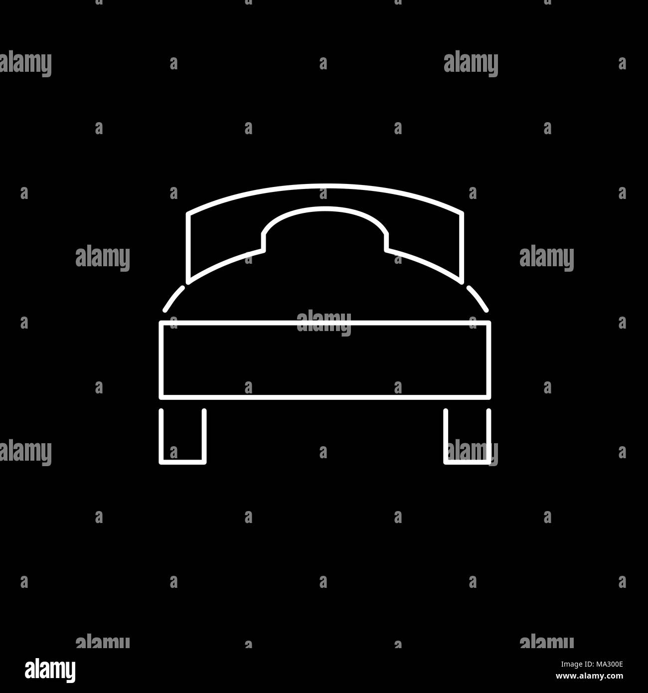 Bed icon simple flat style vector illustration Stock Vector Image & Art ...