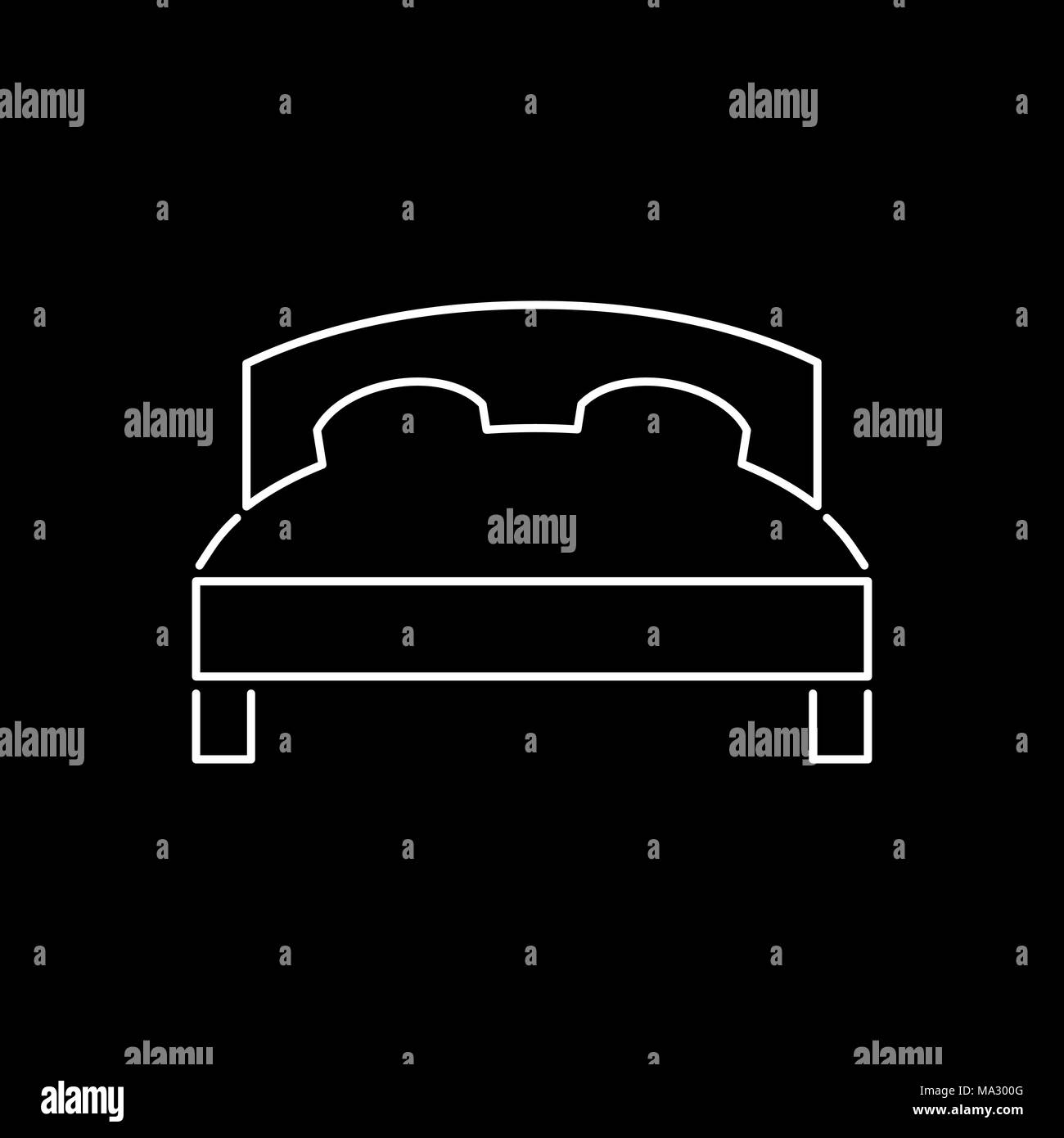 Bed icon simple flat style vector illustration Stock Vector Image & Art ...