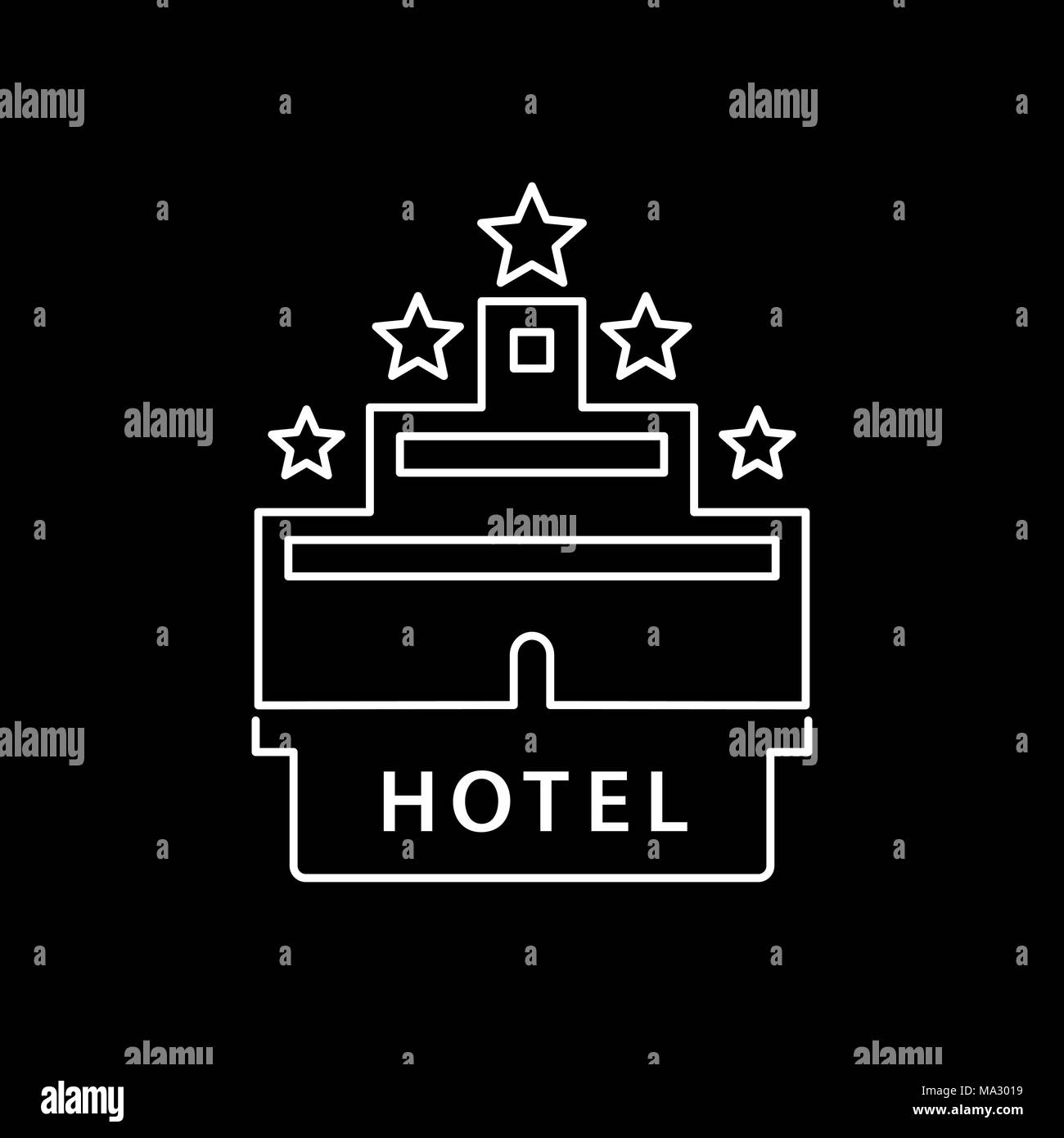 Hotel icon simple flat style illustration Stock Vector Image & Art - Alamy