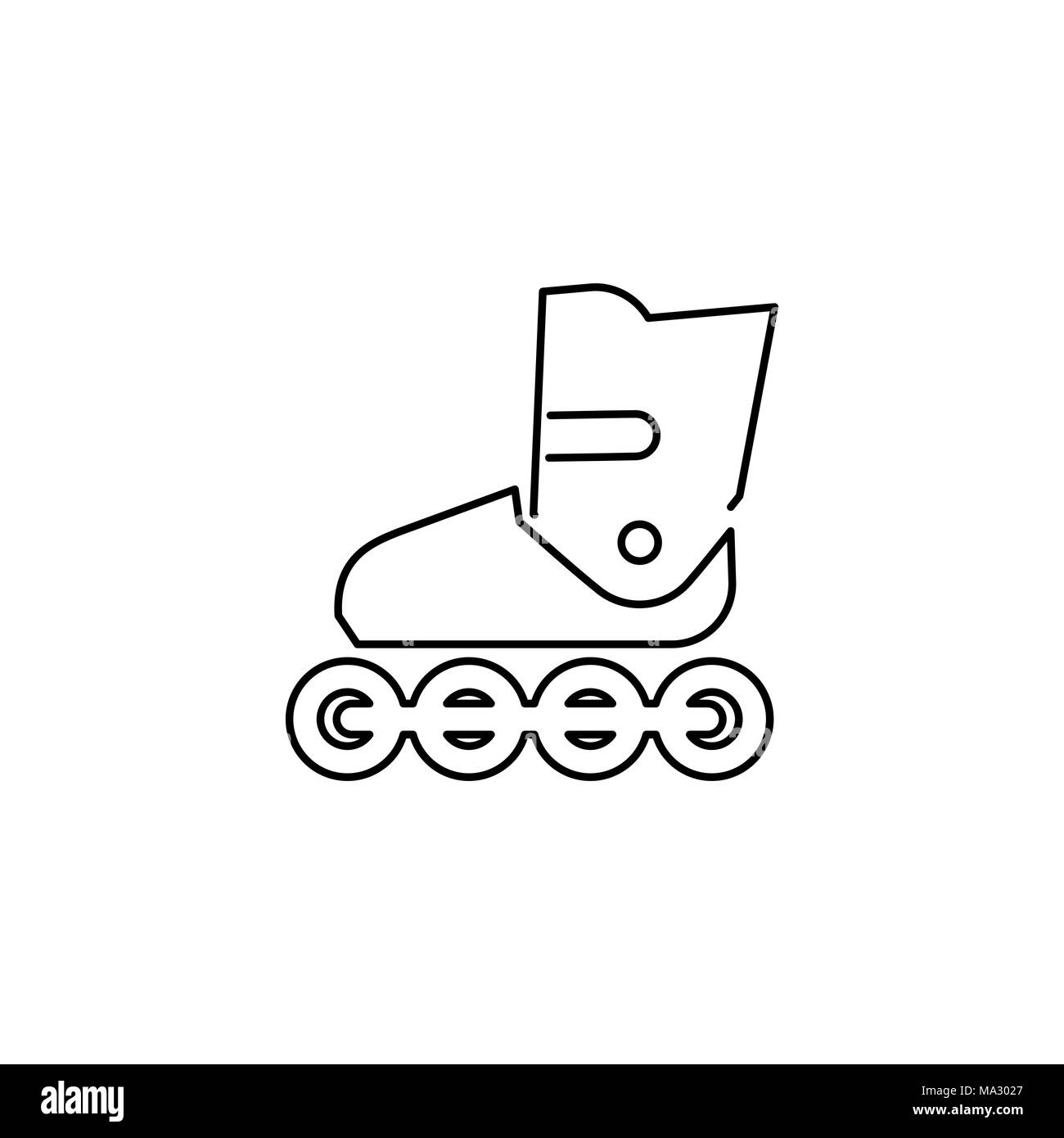 Inline skates simple flat style icon illustration Stock Vector Image ...