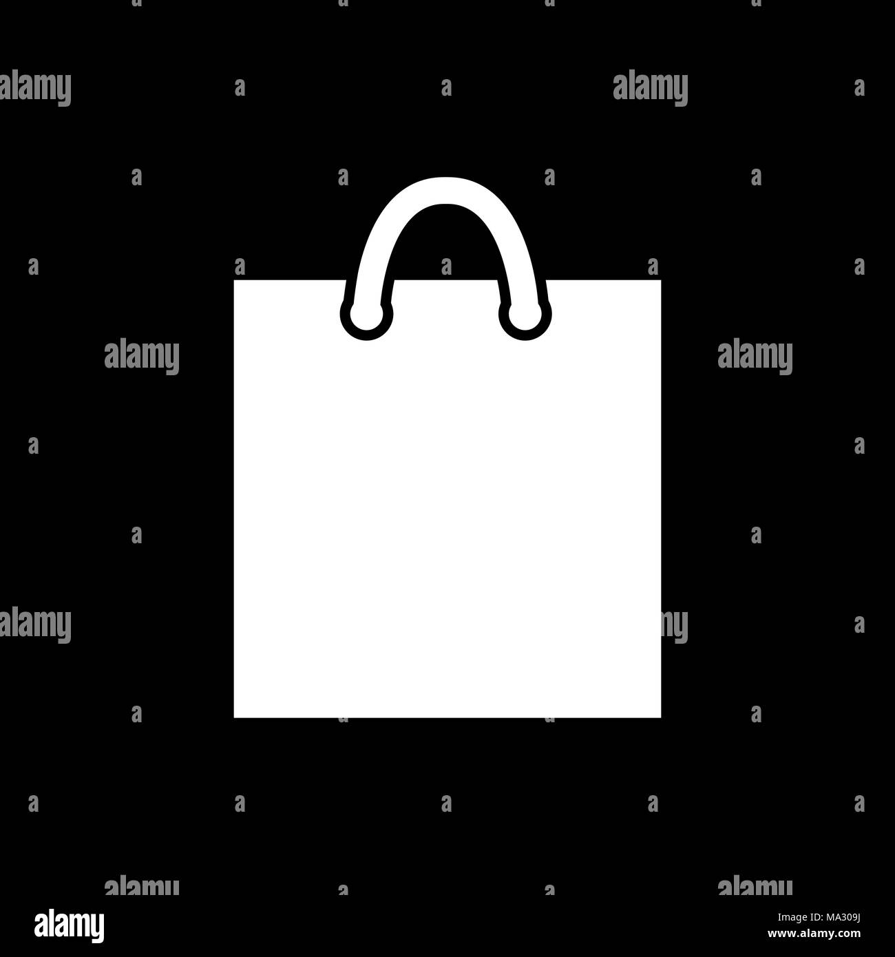 Paper bag icon flat simple vector illustration Stock Vector Image & Art ...