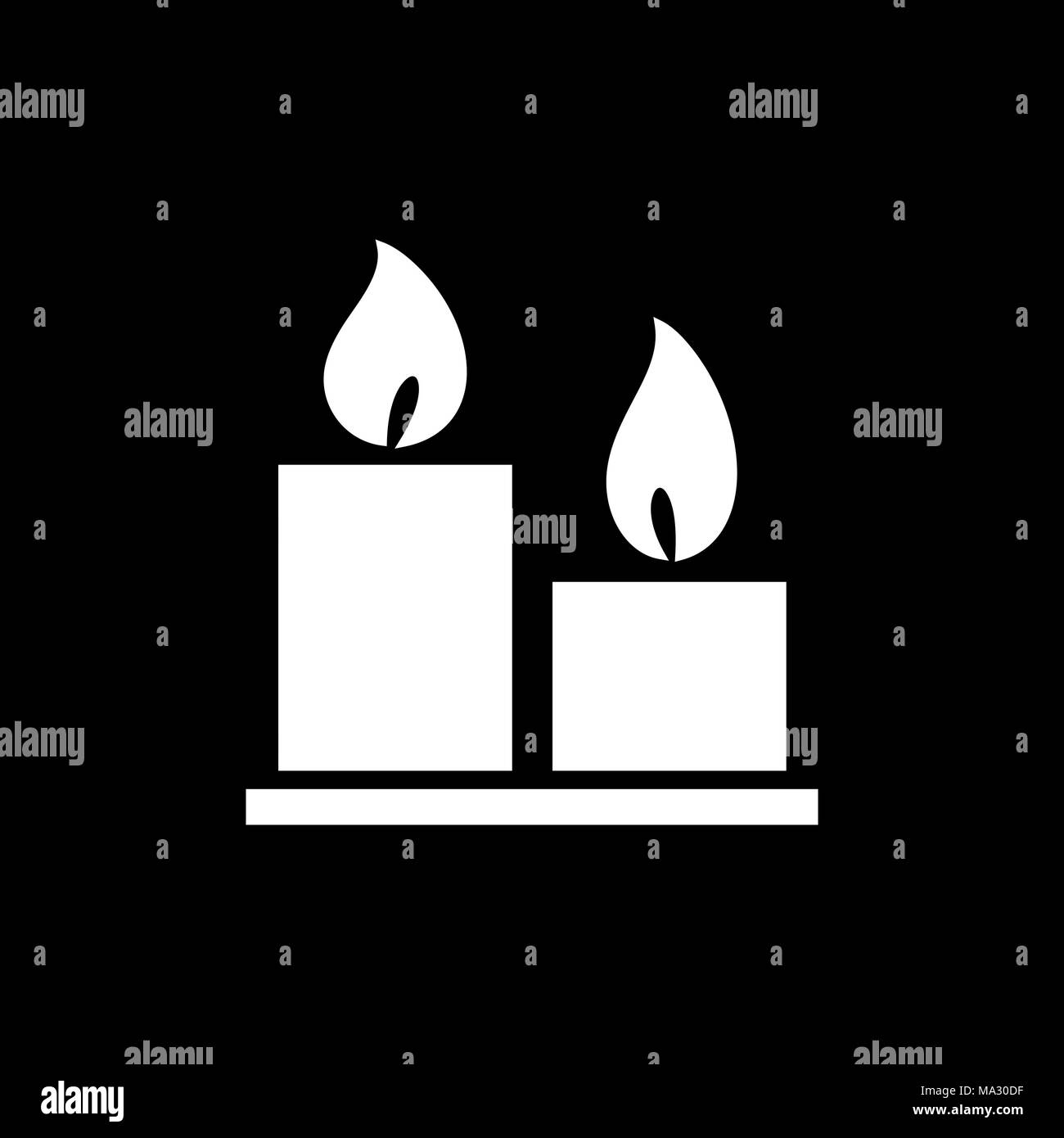 Candles icon simple flat style vector illustration Stock Vector Image ...