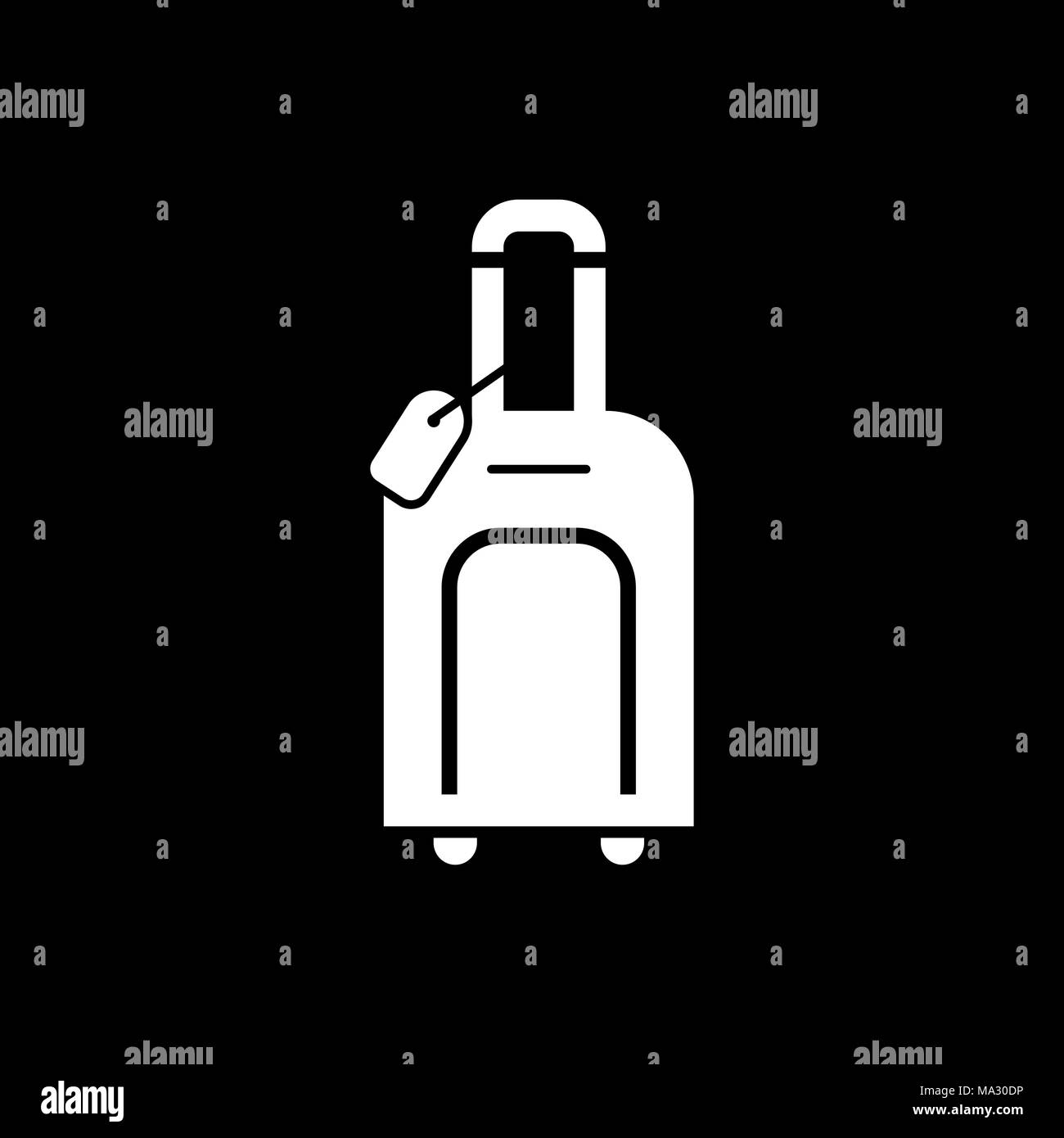 Luggage icon simple flat style vector illustration. Baggage symbol ...