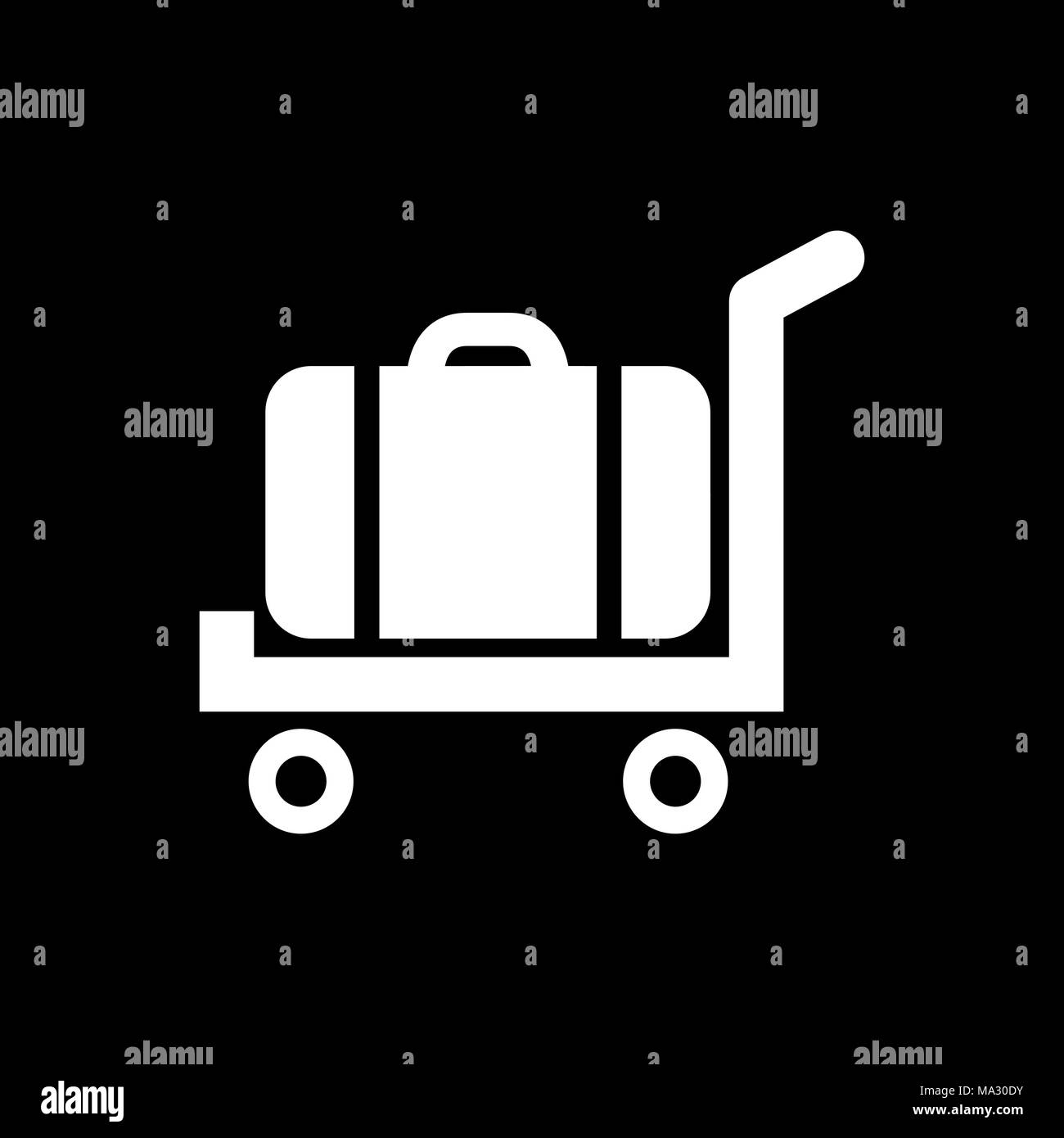 Luggage icon simple flat style vector illustration. Baggage symbol ...