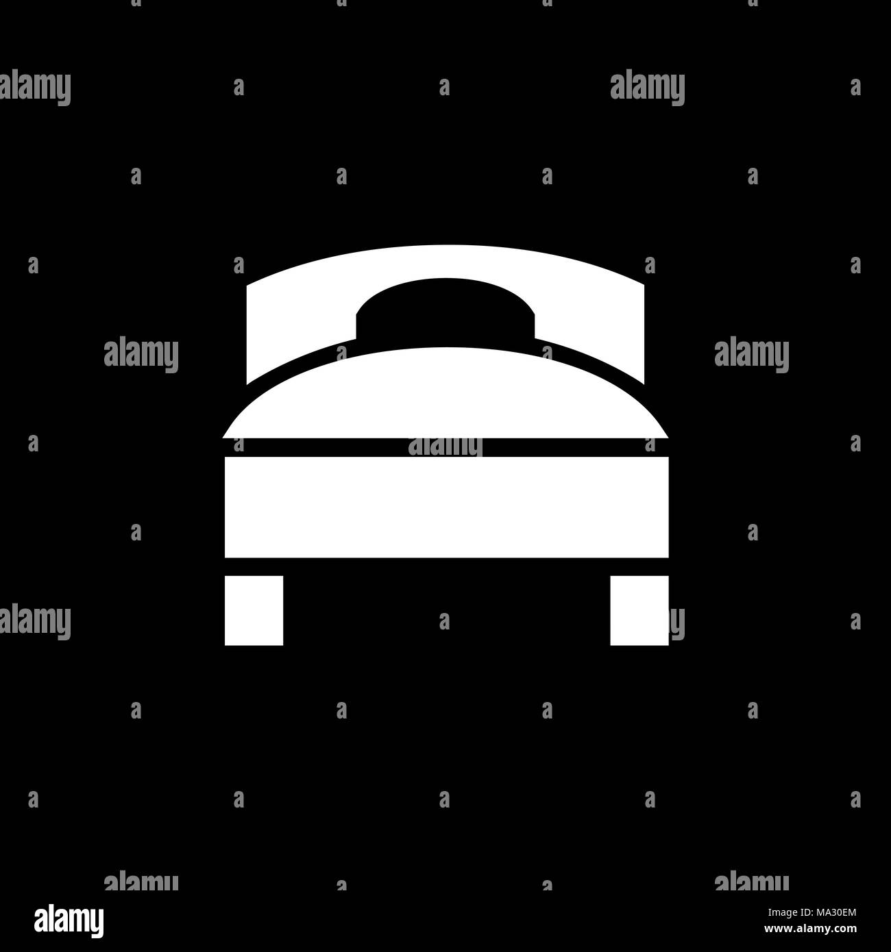 Bed icon simple flat style vector illustration Stock Vector Image & Art ...