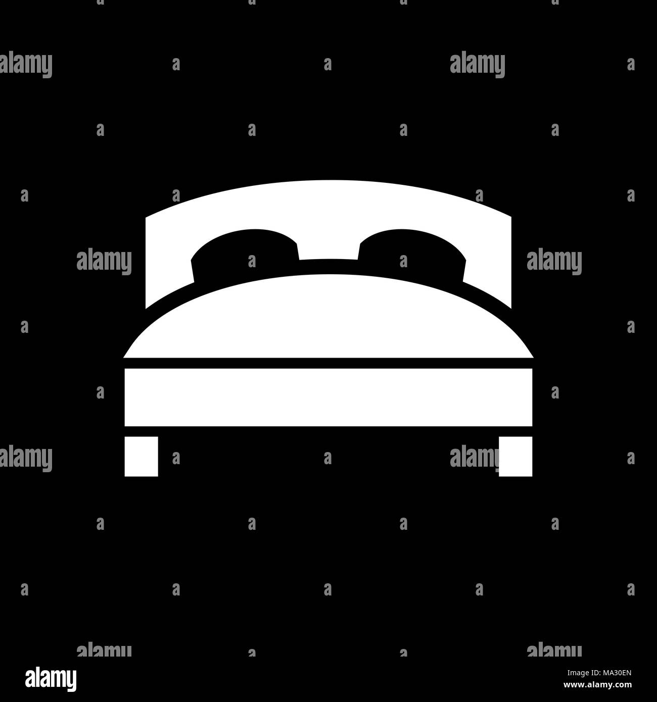 Bed icon simple flat style vector illustration Stock Vector Image & Art ...