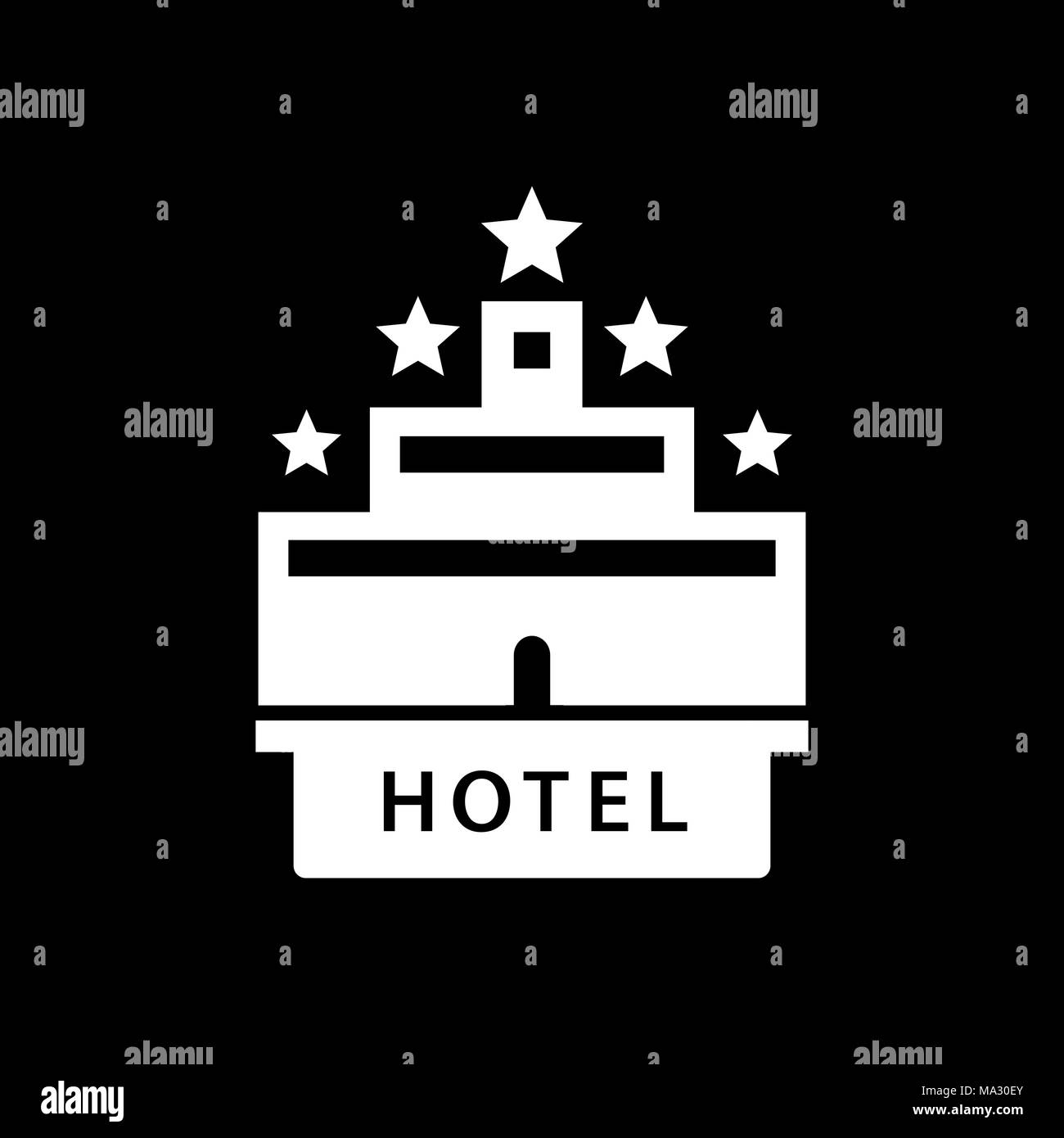 Hotel icon simple flat style illustration Stock Vector Image & Art - Alamy
