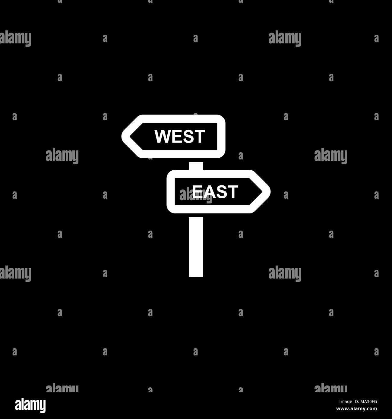 Directional sign Stock Vector Images - Alamy