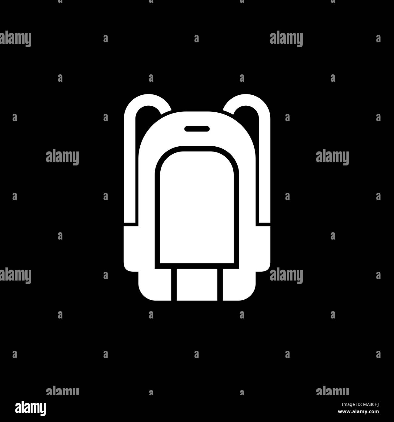 Backpack icon simple flat style symbol illustration Stock Vector Image ...