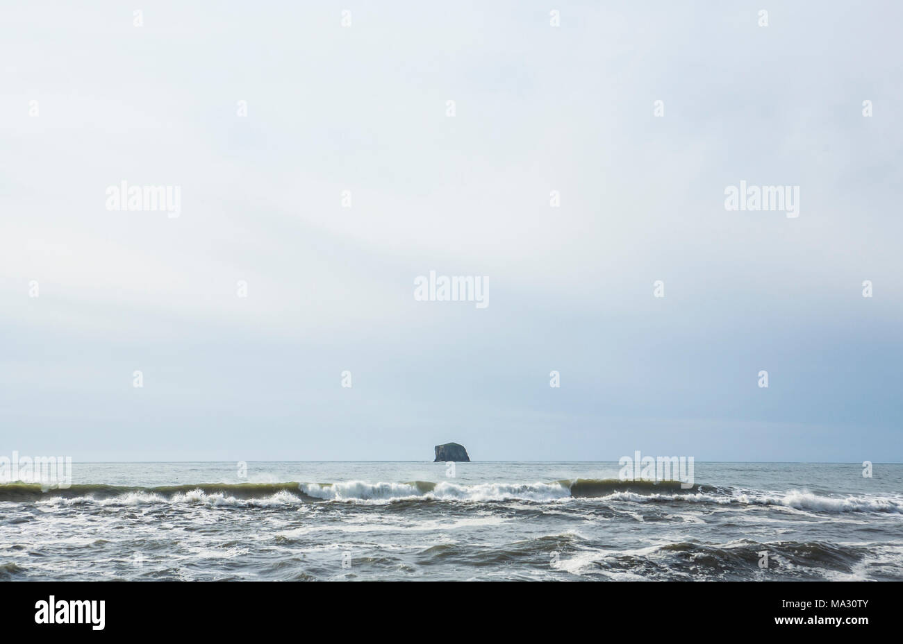 Cake rock off the Washington coast as seen from Rialto Beach Stock ...