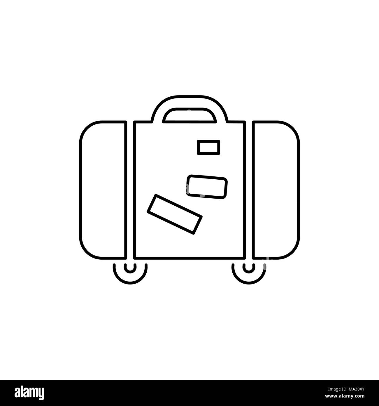 Luggage icon simple flat style vector illustration. Baggage symbol ...
