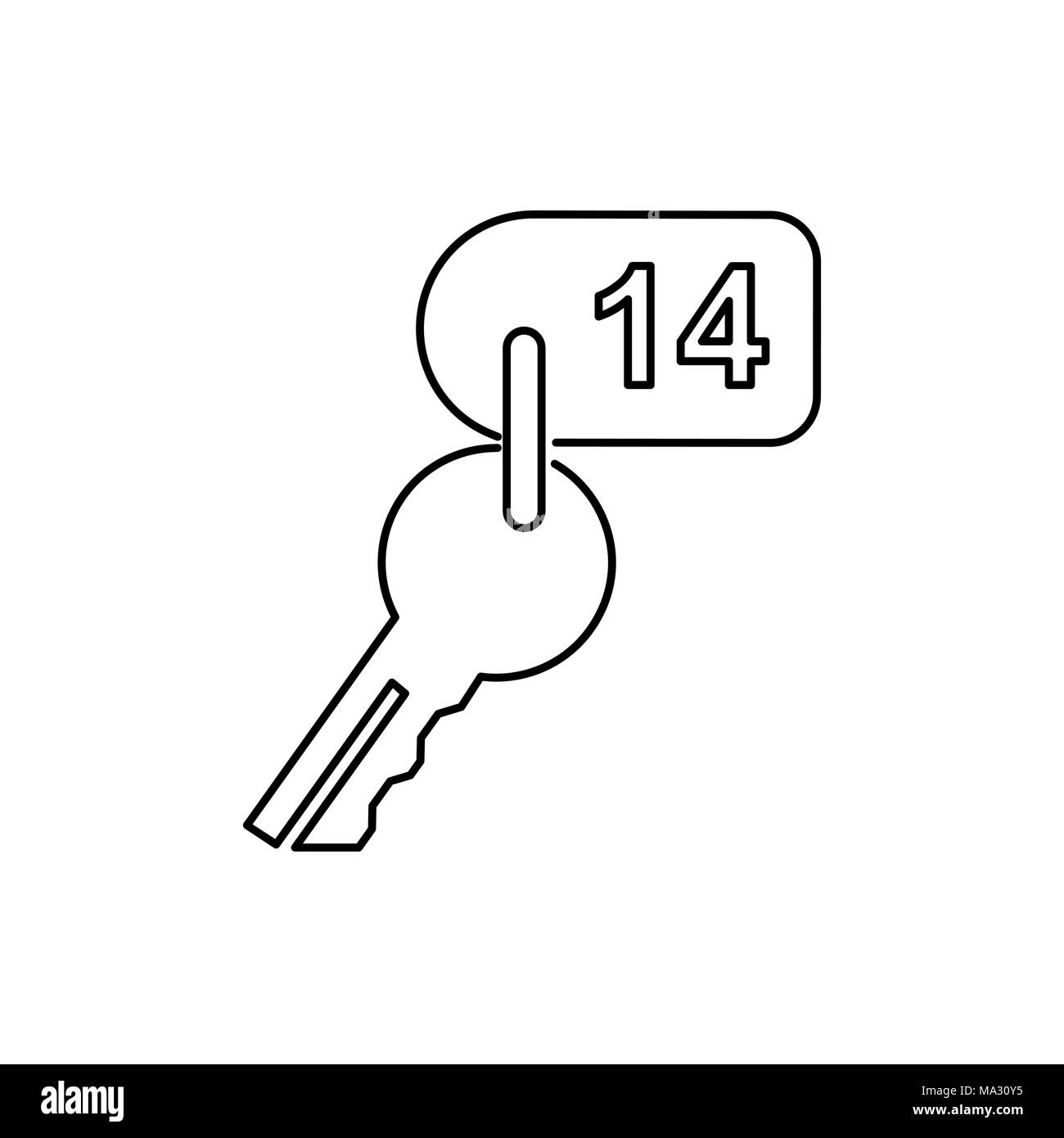 Key icon simple flat style illustration Stock Vector Image & Art - Alamy