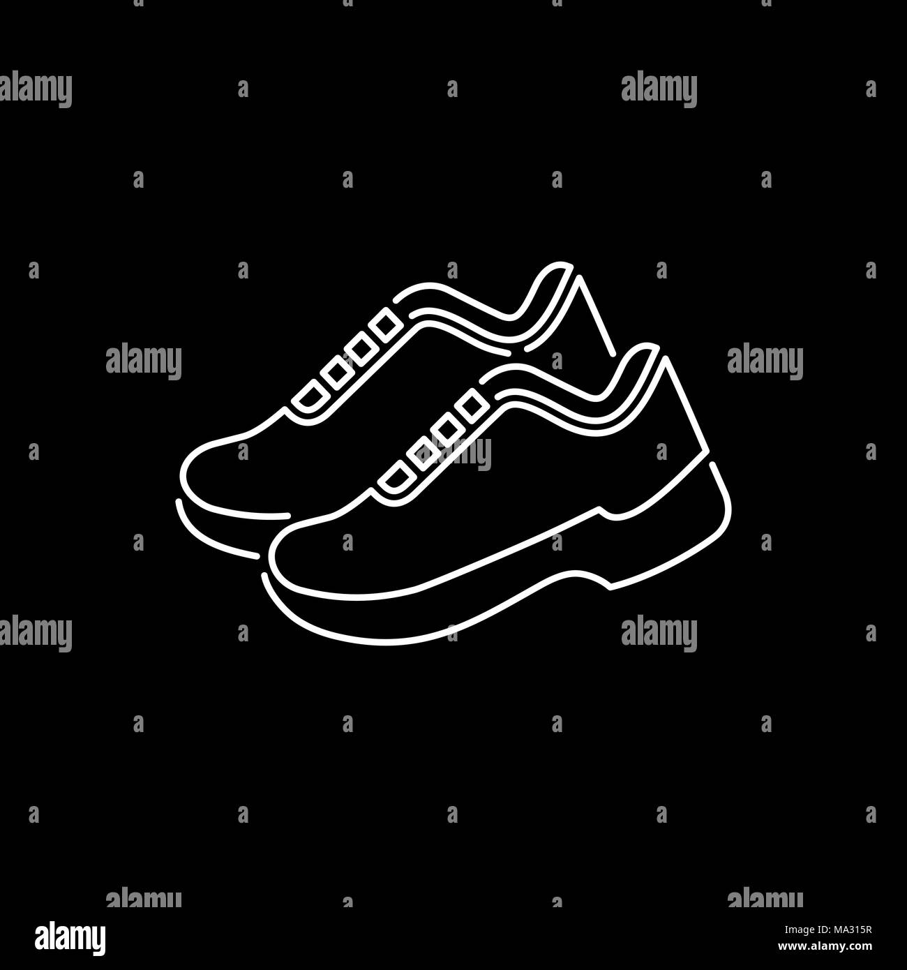 Sneaker simple drawing Black and White Stock Photos & Images - Alamy