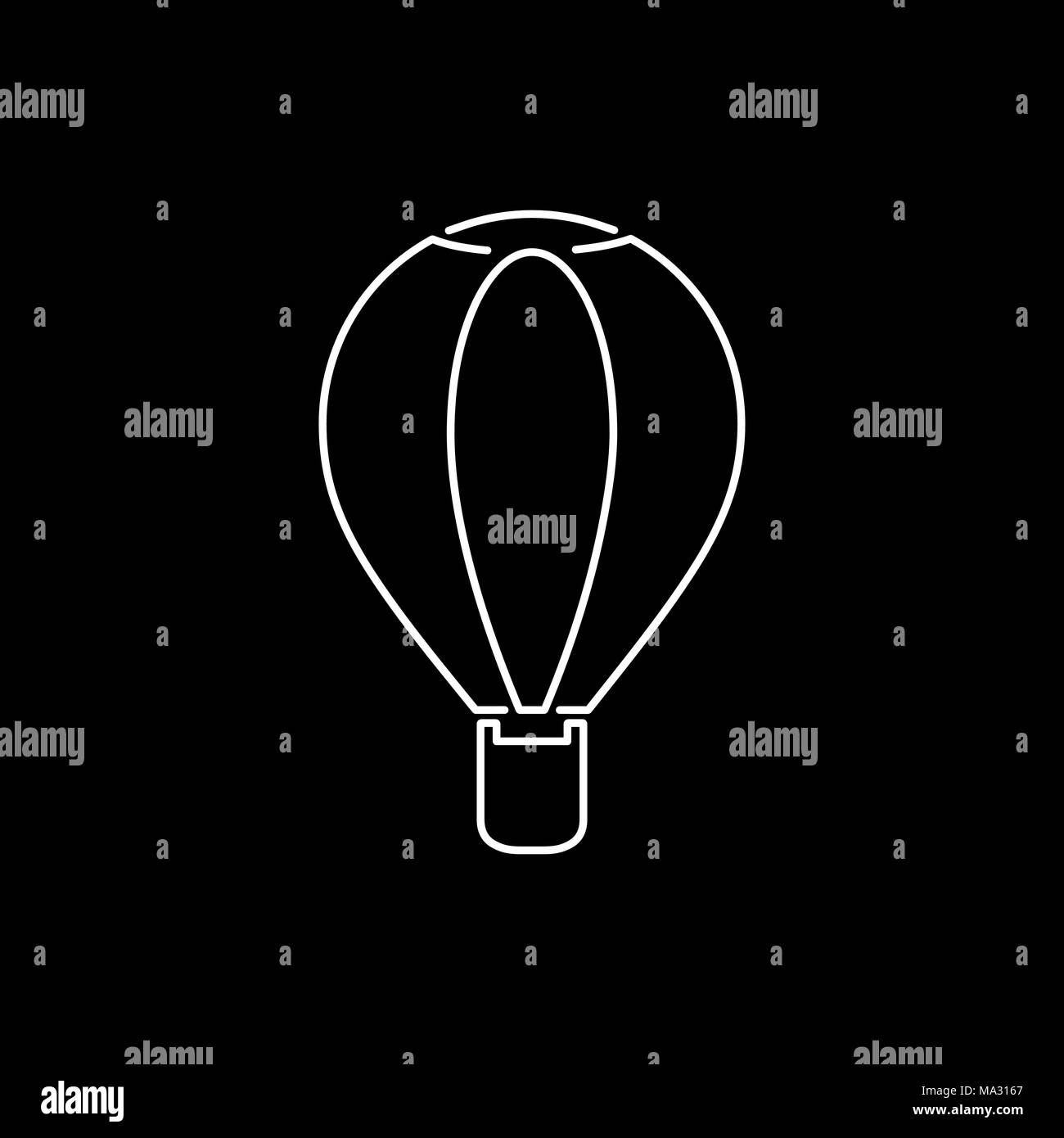 Balloon icon simple style Black and White Stock Photos & Images - Alamy